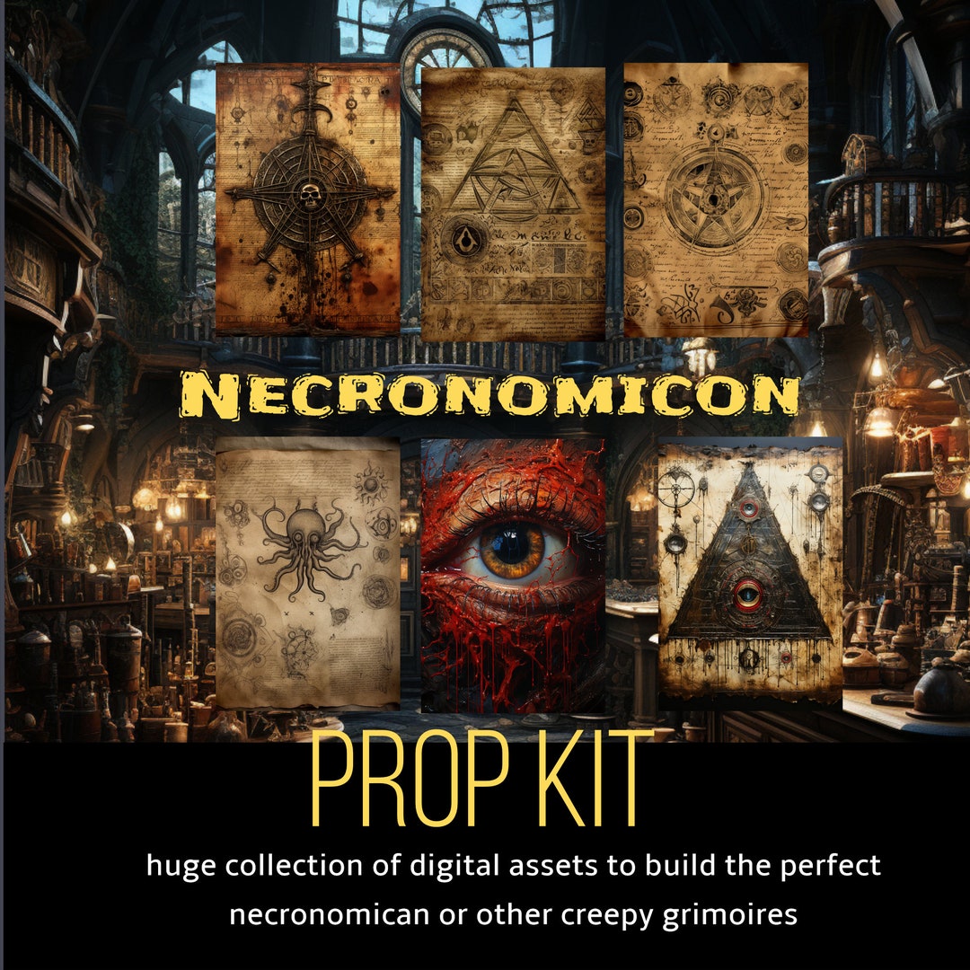 Necronomicon Prop Kit, Mystical Grimoire Pages (digital Download) - Etsy