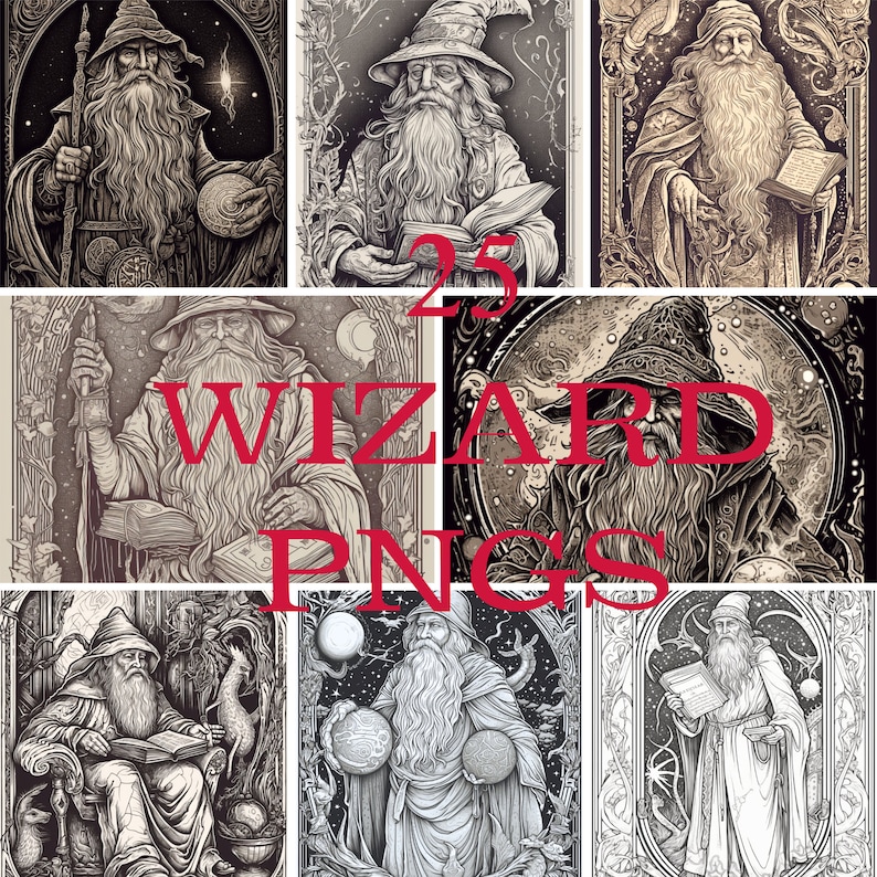 25 Wizard Png Designs Wizard Laser Tarot Box Art Cool Wizard Dnd Wizard ...