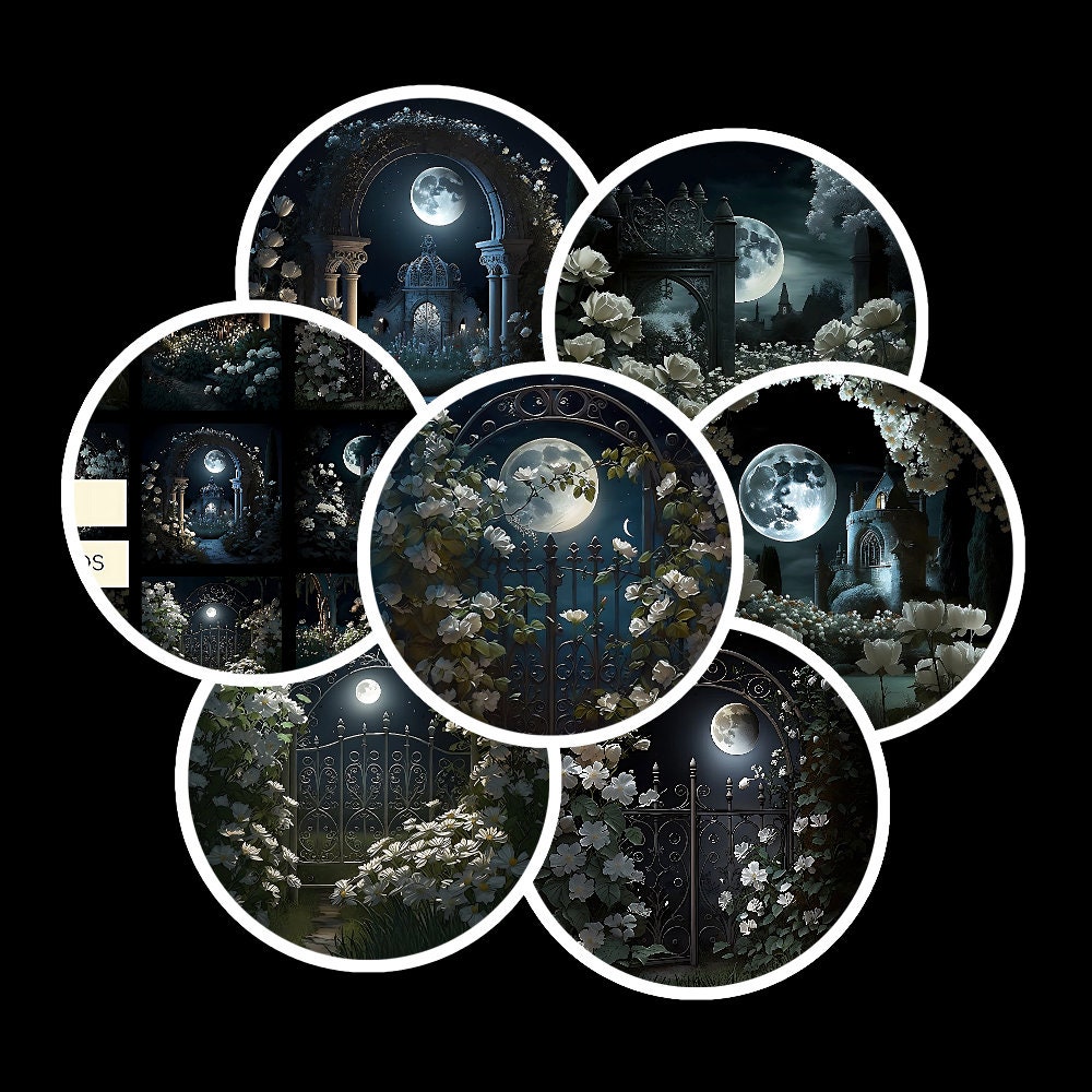 Digital Backdrops, Moonlight Garden, Backdrop Overlays, Photography ...