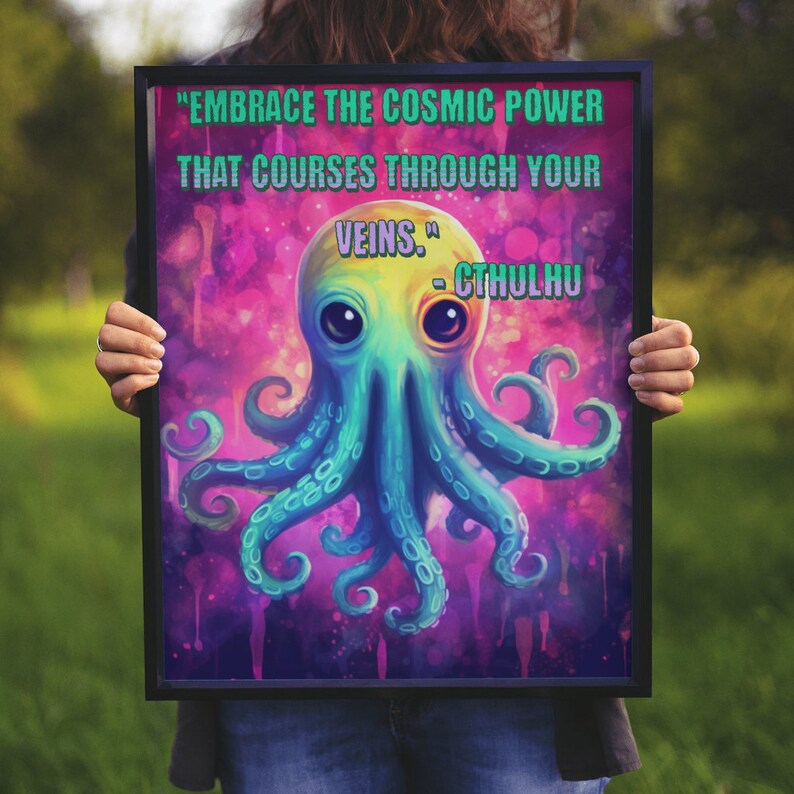 Cthulhu Motivational Poster, Eldritch Horror Art (digital Download ...