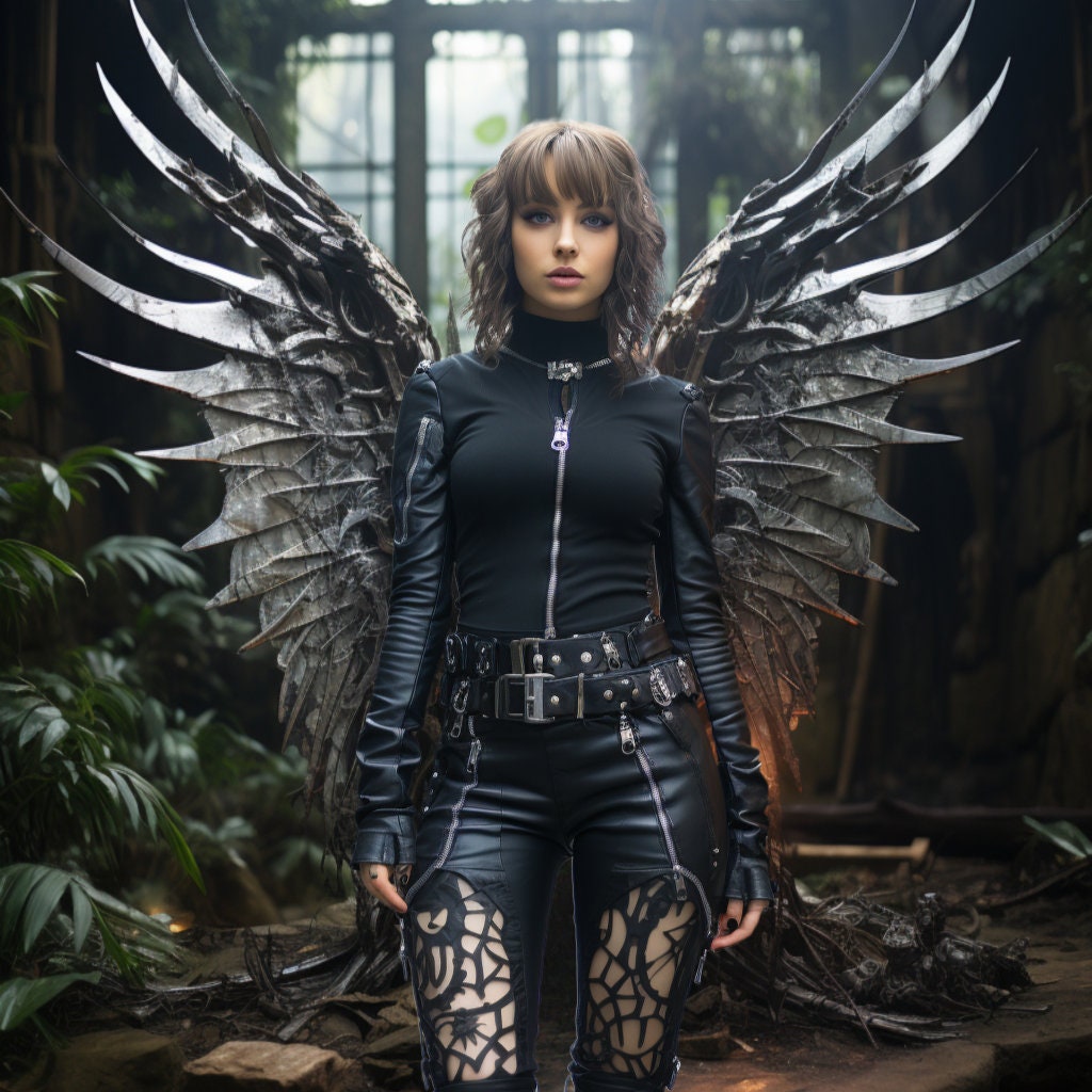 Angel Wings Gothic Garden Digital Photo Backdrop Maternity Digital ...