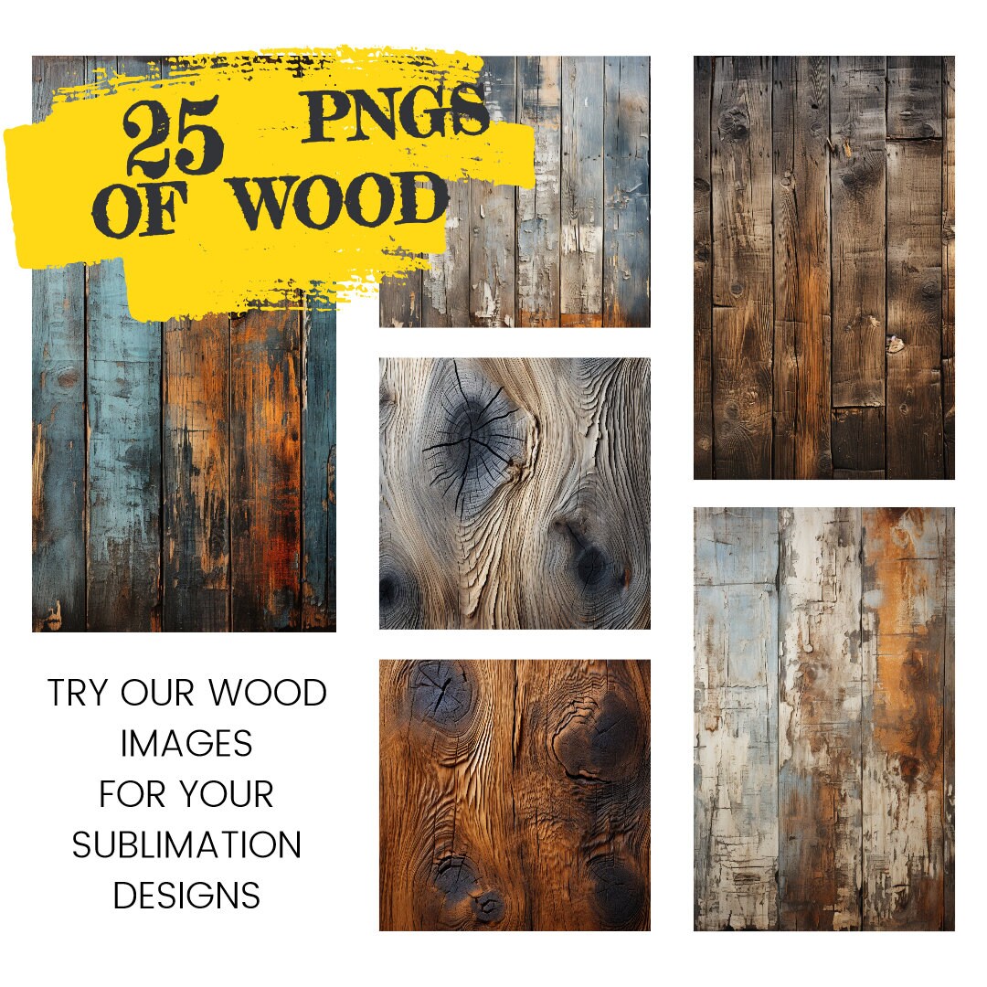 Rustic Wood 25 High Quality Pngs Plank Sublimation Background Bundle ...