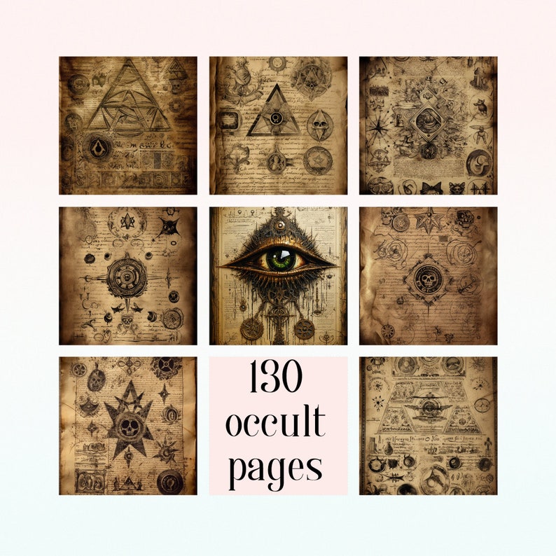 Necronomicon Prop Kit, Mystical Grimoire Pages (digital Download) - Etsy