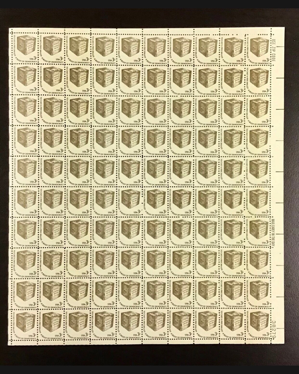 Voting Stamps Vintage USPS to Cast a Free Ballot A Root of Democracy ...