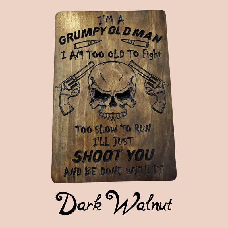 Grumpy Old Man Handmade Wooden Plaque Custom Wood Sign - Etsy