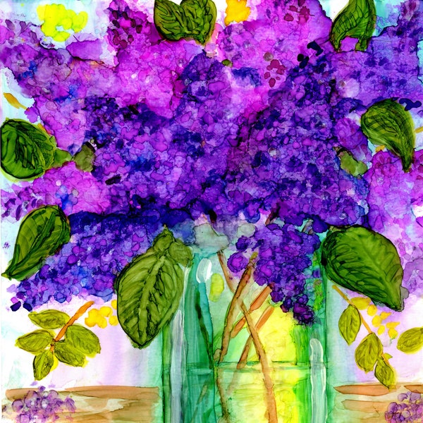 Alcohol Ink Vase - Etsy