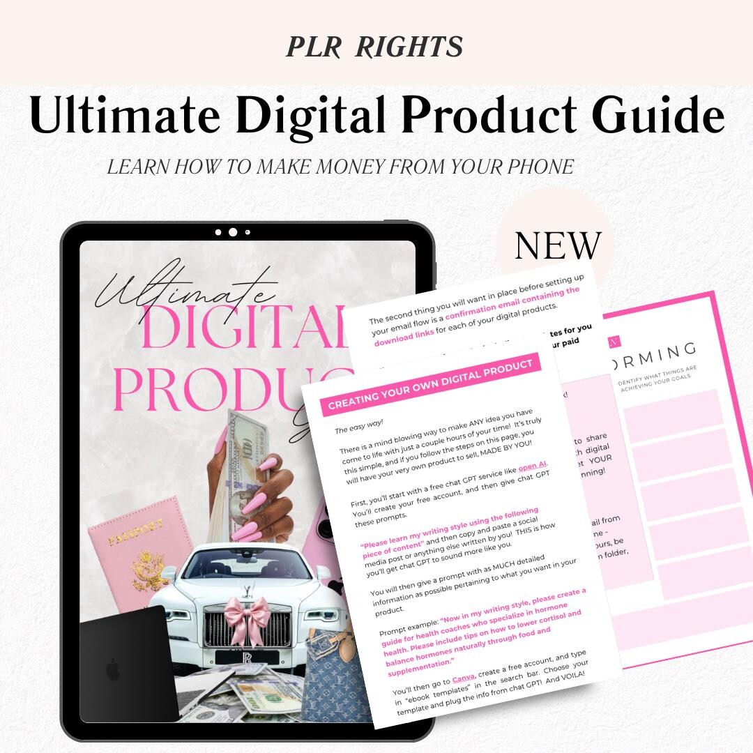 Ultimate Digital Product Guide | Passive Income Ebook for Women | PLR ...