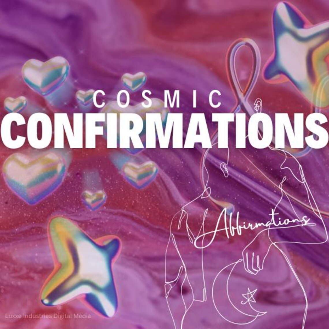 50 Cosmic Confirmation Affirmations | Printable Affirmation Cards Canva ...