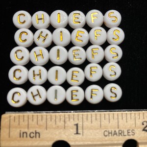Chiefs Letter Beads: DIY Kansas City Chiefs Jewelry - Etsy