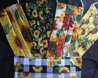 Sunflower Face Mask - Etsy