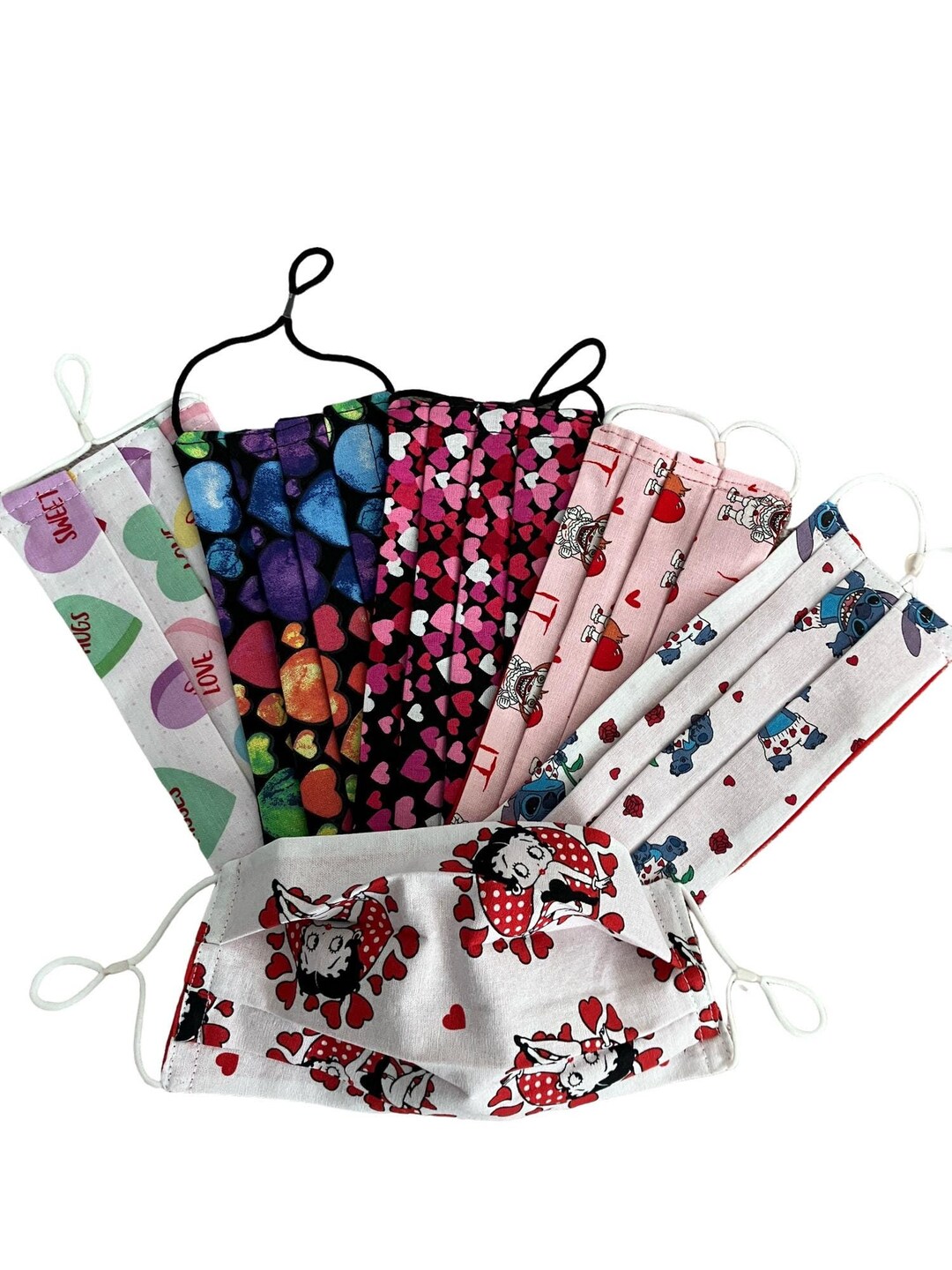 Valentine Face Mask (standard Size) / Heart Mask ~ I LOVE YOU ...