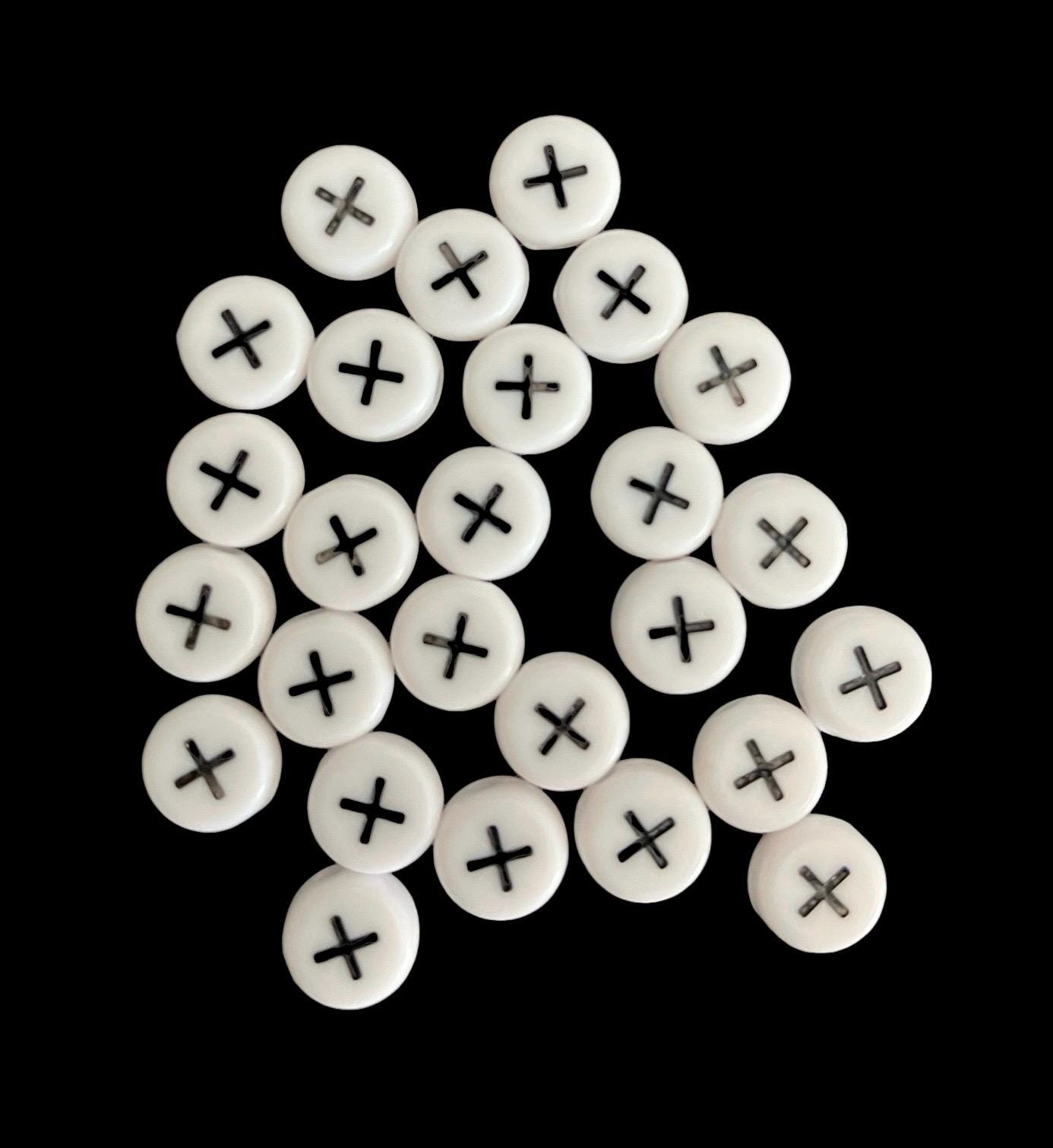 Symbol Beads: DIY Bracelet Charms - X & + - Etsy