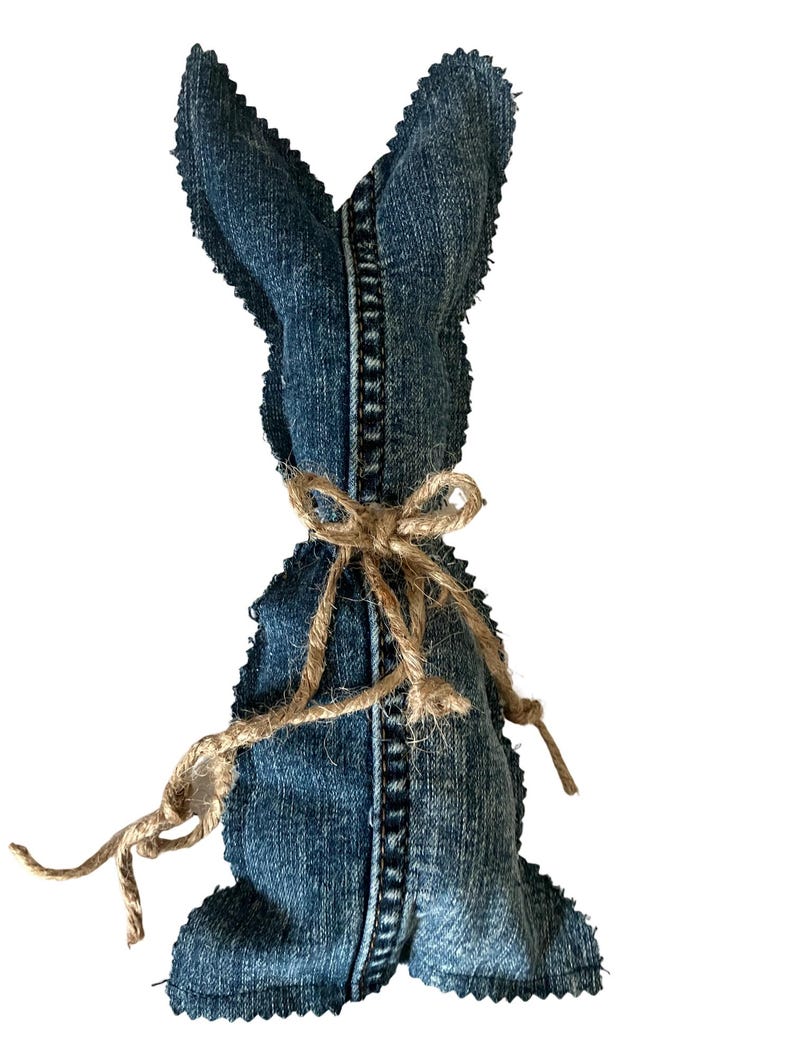 Denim Bunny Decor: Handmade Farmhouse Jute Accents Bowl Filler - Etsy