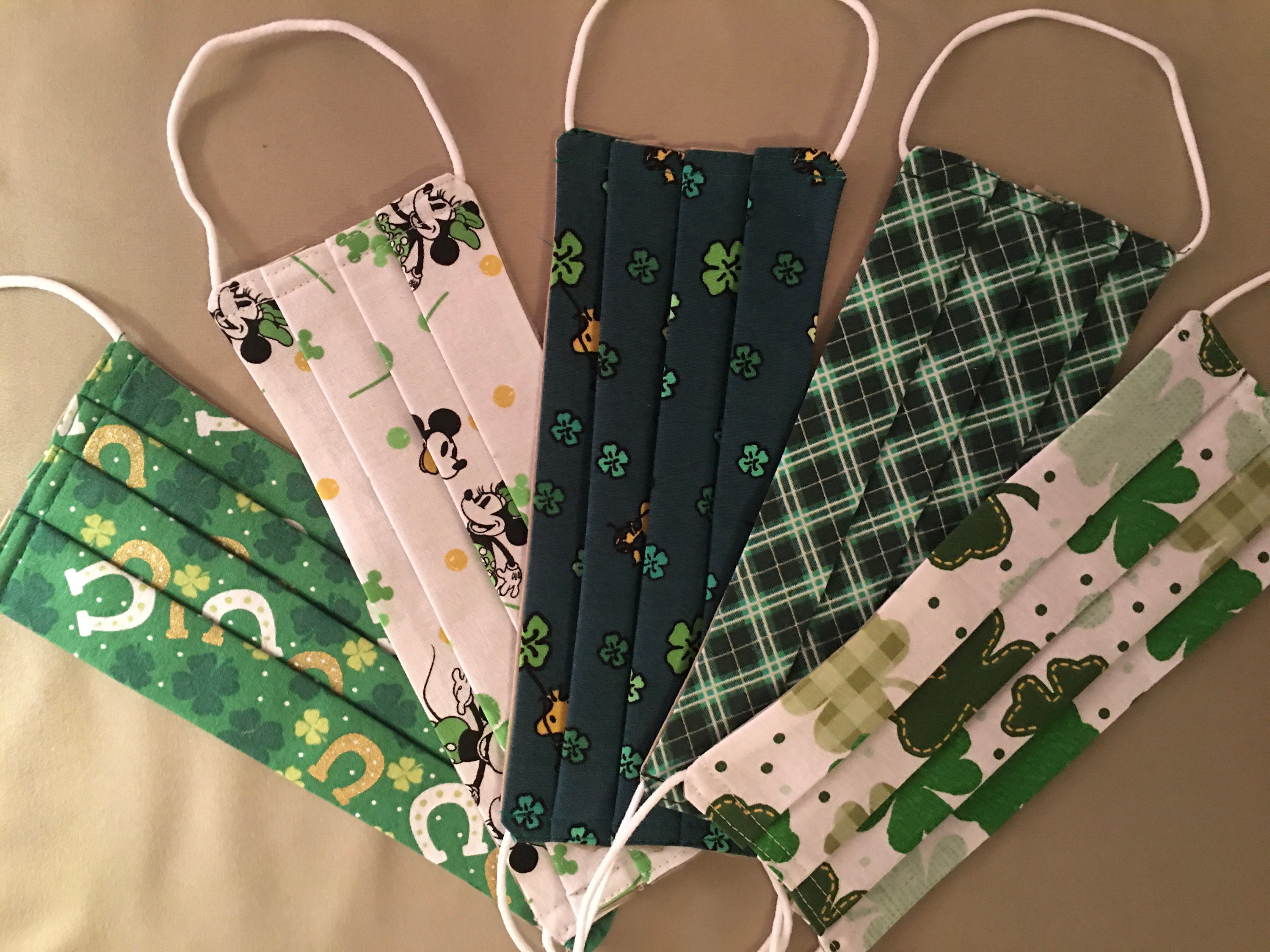 St Patrick's Day Face Mask 2 N 1 Mask Print side 1 | Etsy