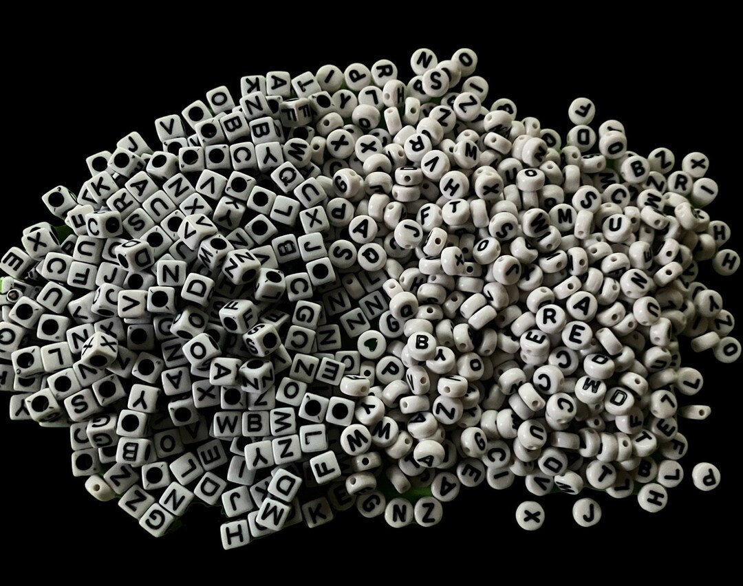 Individual Alphabet Beads: DIY Friendship Bracelet Project (5.5mm) - Etsy