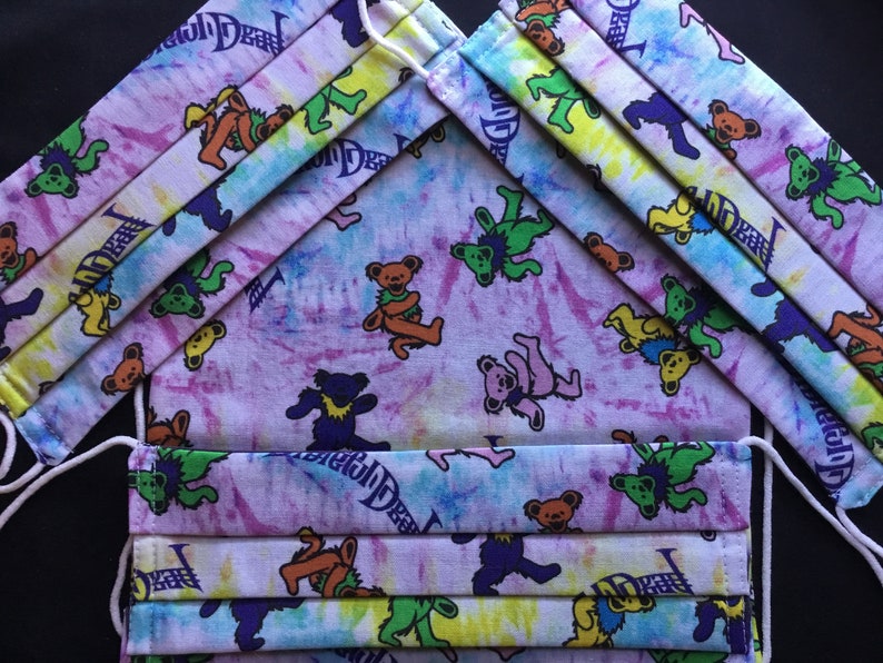 Grateful Dead Face Mask Pink Floyd Face Mask Reversible | Etsy