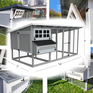 7x14 Chicken Coop With Chicken Run Plans, Detailed CAD Drawings, DIY ...