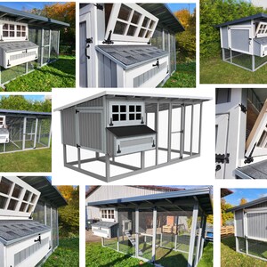 7x14 Chicken Coop With Chicken Run Plans, Detailed CAD Drawings, DIY ...
