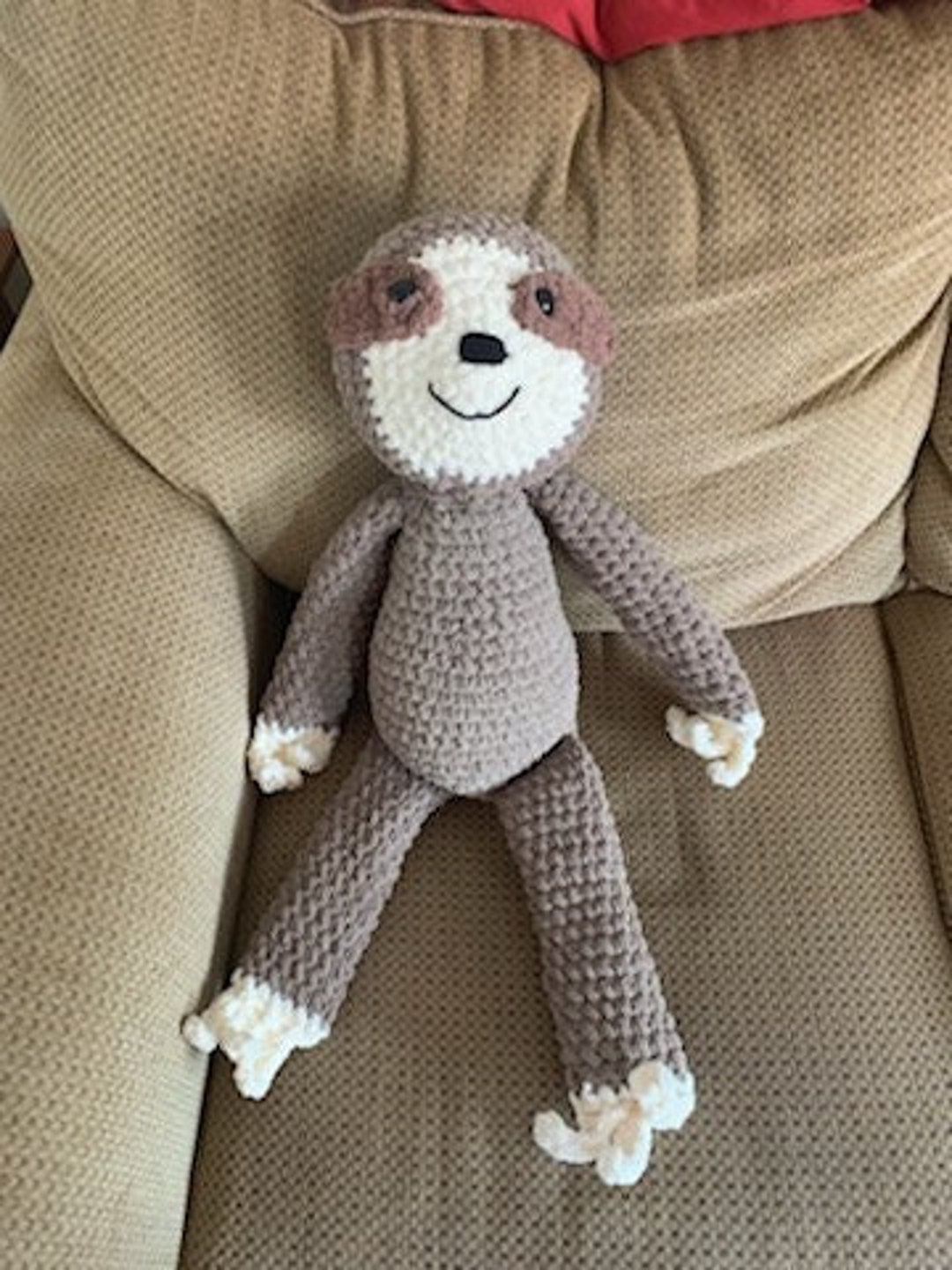 Soft Chunky Crochet Sloth Plushie Amigurumi Fluffy Chubby Stuffed - Etsy