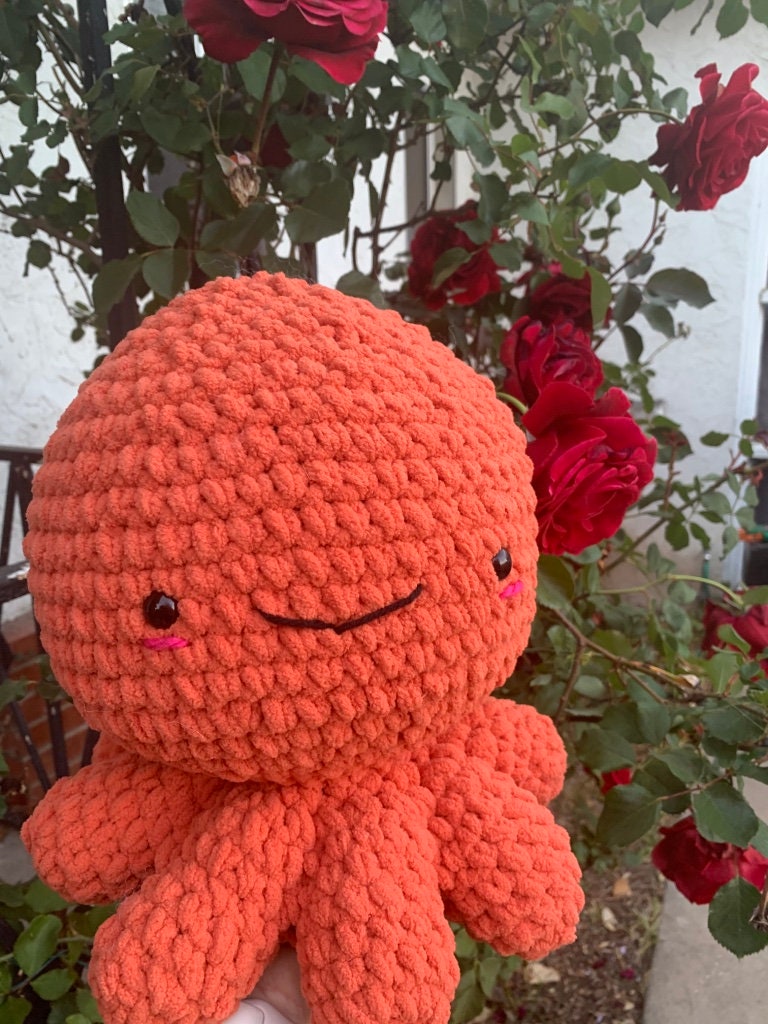 Large Soft Chunky Octopus Crochet Plushie Amigurumi Fluffy Chubby ...