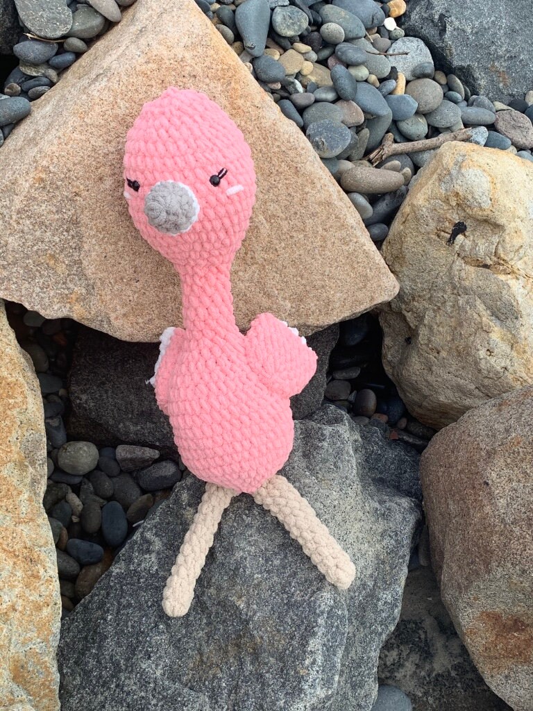 Soft Chunky Crochet Flamingo Plushie Amigurumi Fluffy Chubby Stuffed - Etsy