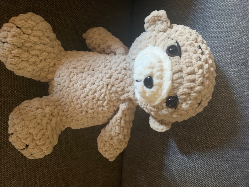 Soft Chunky Crochet Sea Otter Plushie Amigurumi Fluffy Chubby Stuffed ...
