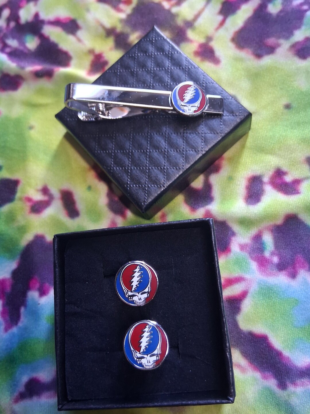 Grateful Dead Steal Your Face Enamel Cufflink and Tie Clip Combo - Etsy
