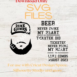 Luke Combs SVG Files Use for Tshirt Tumbler Koozie Stubby Holder - Etsy