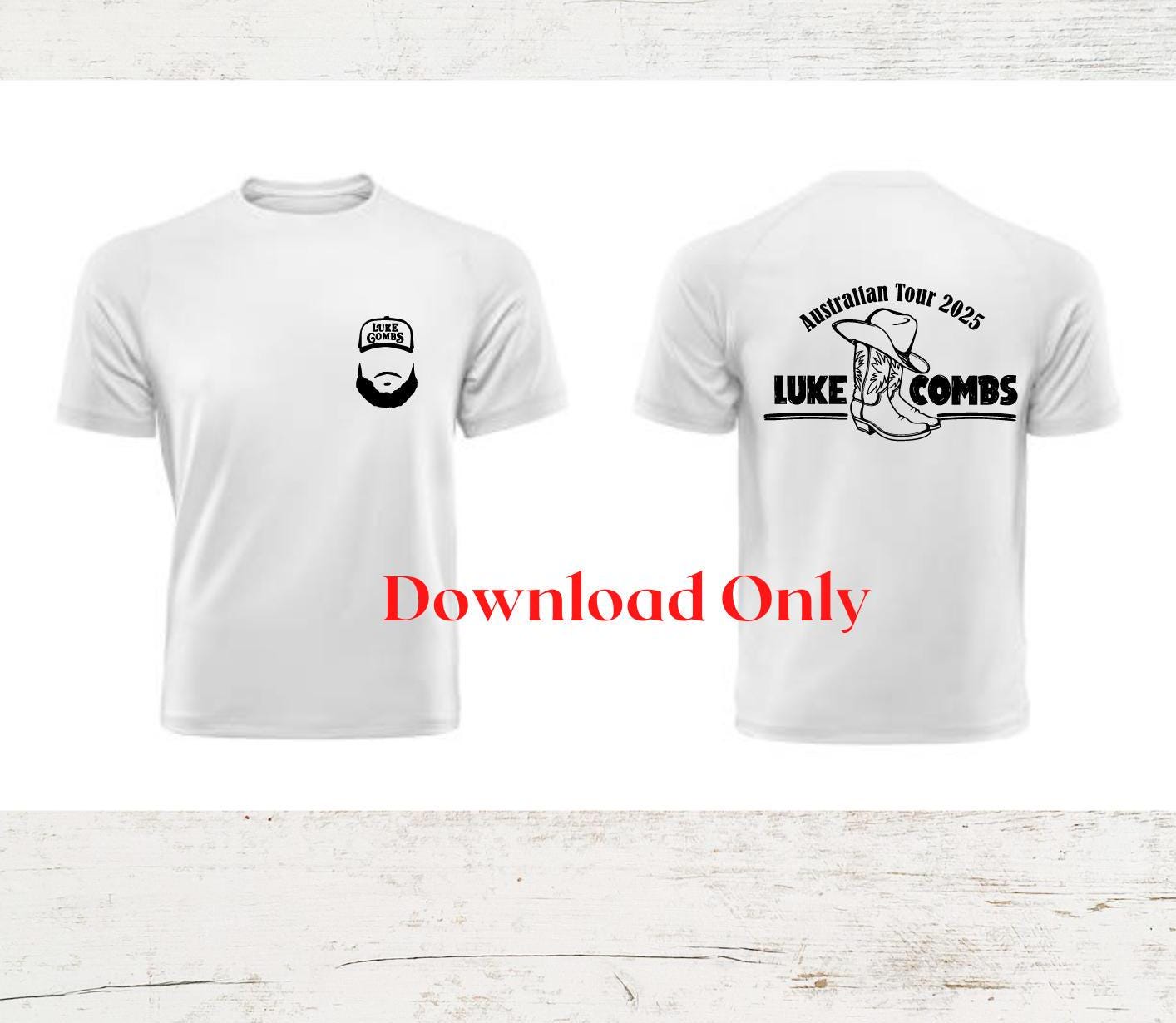 2025 Luke Combs Tour SVG Download Files Shirt Hat Jumper Stubby Holder ...