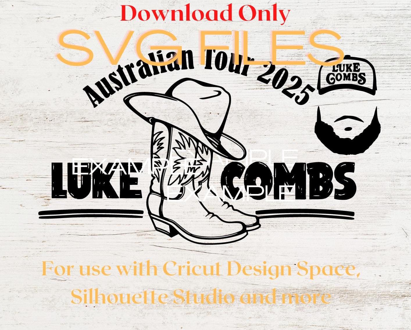 2025 Luke Combs Tour SVG Download Files Shirt Hat Jumper Stubby Holder ...
