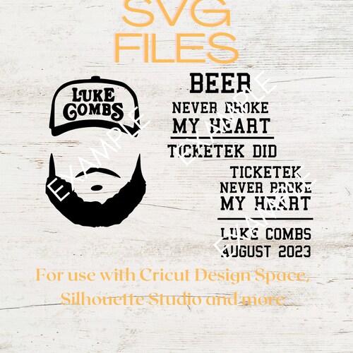 Luke Combs SVG Files Use for Tshirt Tumbler Koozie Stubby - Etsy UK