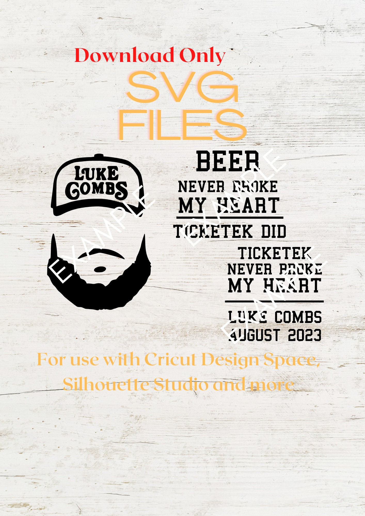 Luke Combs SVG Files Use for Tshirt Tumbler Koozie Stubby - Etsy UK