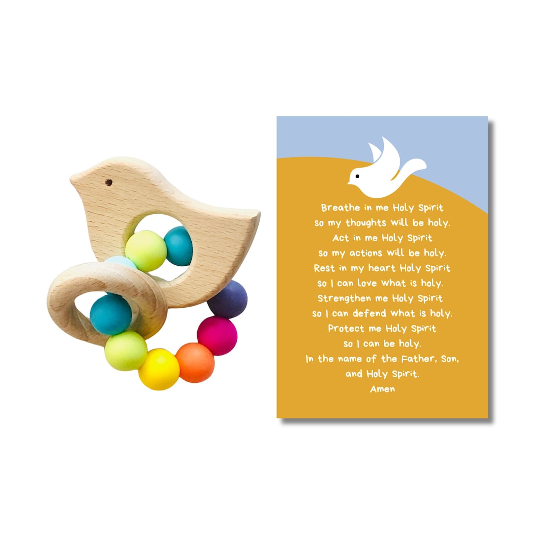 Holy Spirit Rattle | Christian Baby Gift | Catholic Baby Gift | Baptism ...