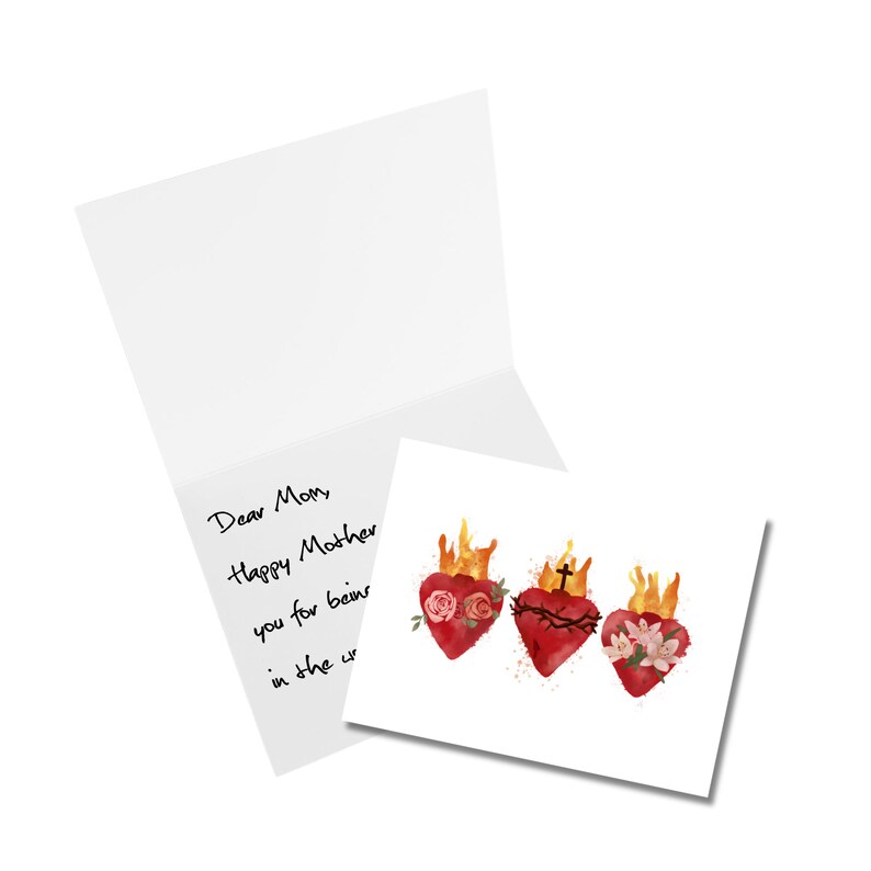 Hearts of the Holy Family | Catholic Note Cards | Set of 8 - Etsy