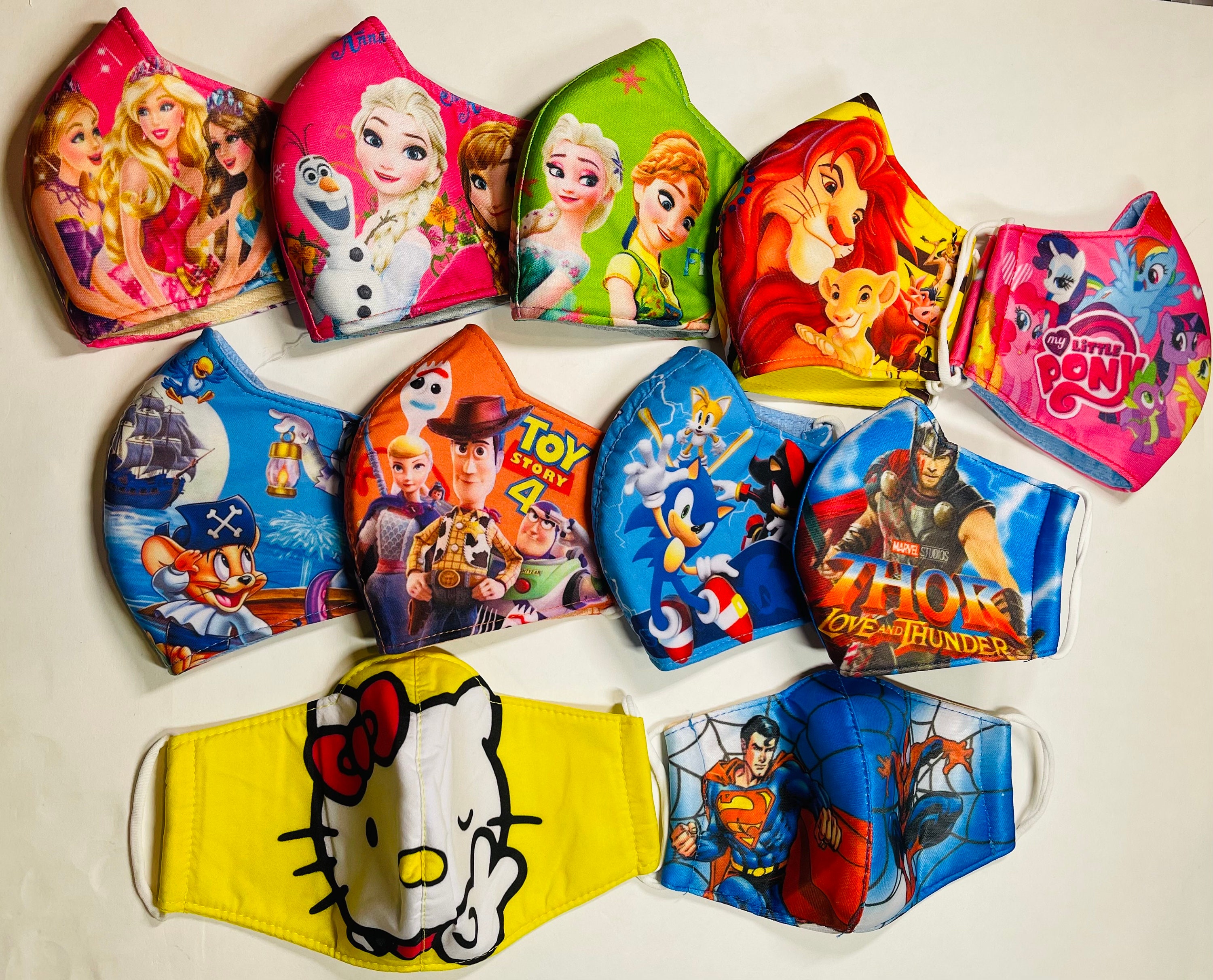 Kids Face Mask 3 Layer Cute Mask Colorful Mask - Etsy