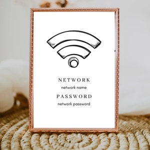 Wifi Sign, Wifi Password Sign, Wifi Password, Wifi Sign Printable ...