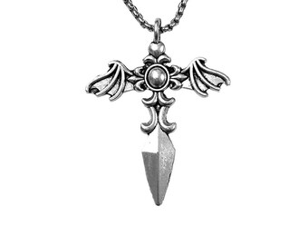 Sword Cross Necklace - Etsy