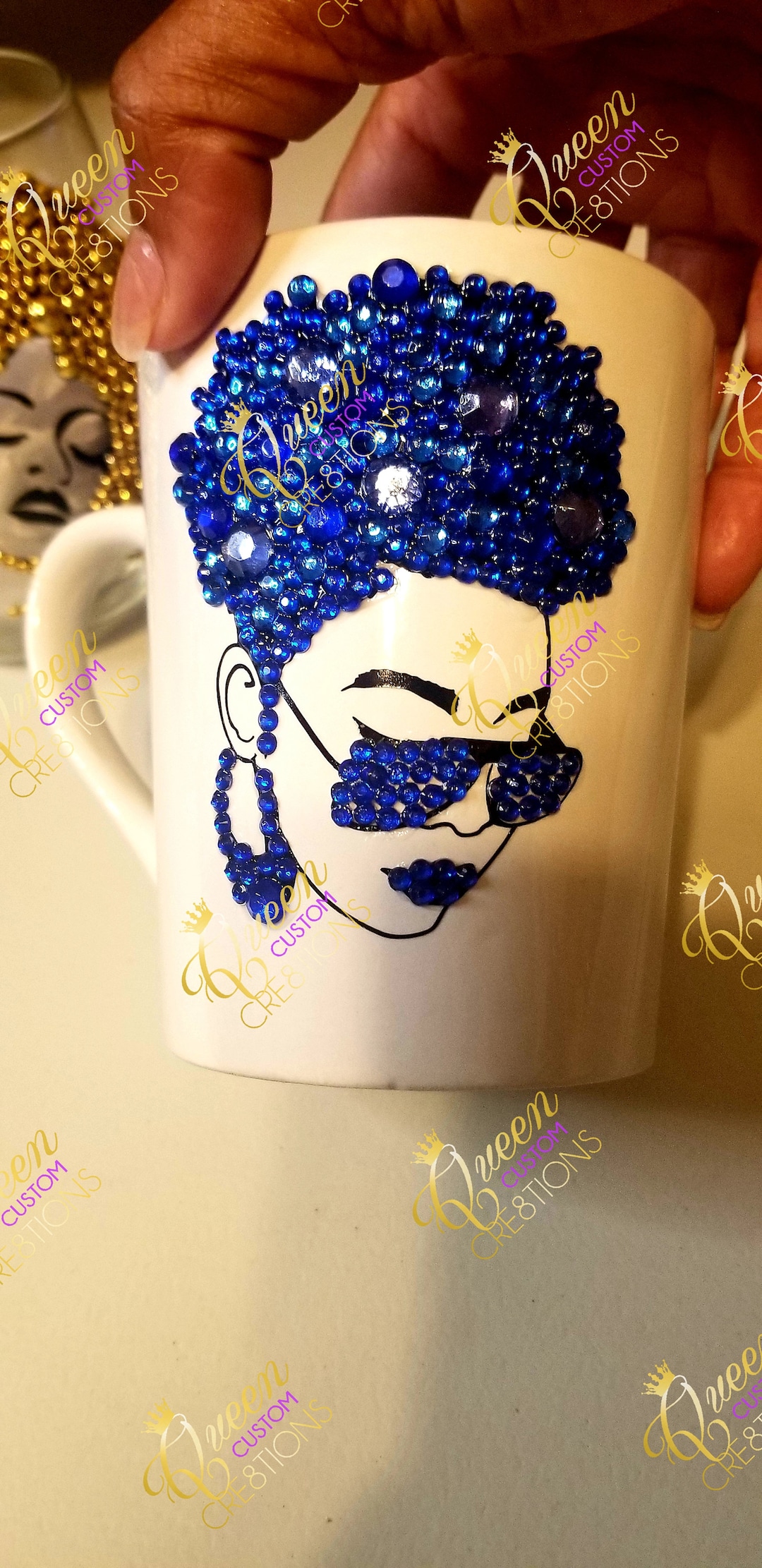 Bling Coffee Mug| Java Mug| Afro Lady| Gifts for Her| Mothers Day Gift ...