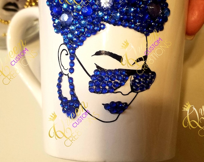 Bling Coffee Mug| Java Mug| Afro Lady| Gifts for Her| Mothers Day Gift ...