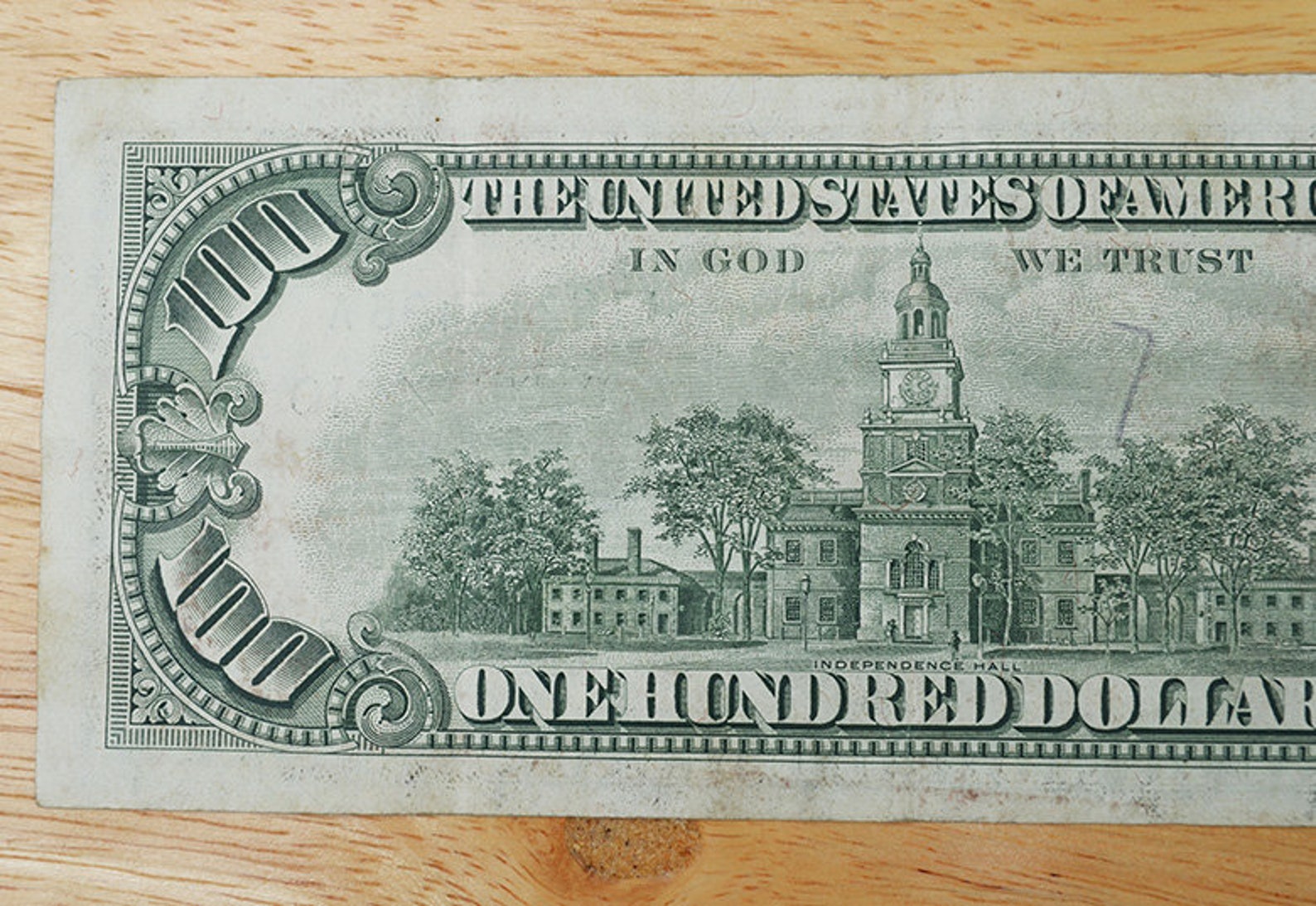 1977 Vintage 100 Dollar Bill | Etsy