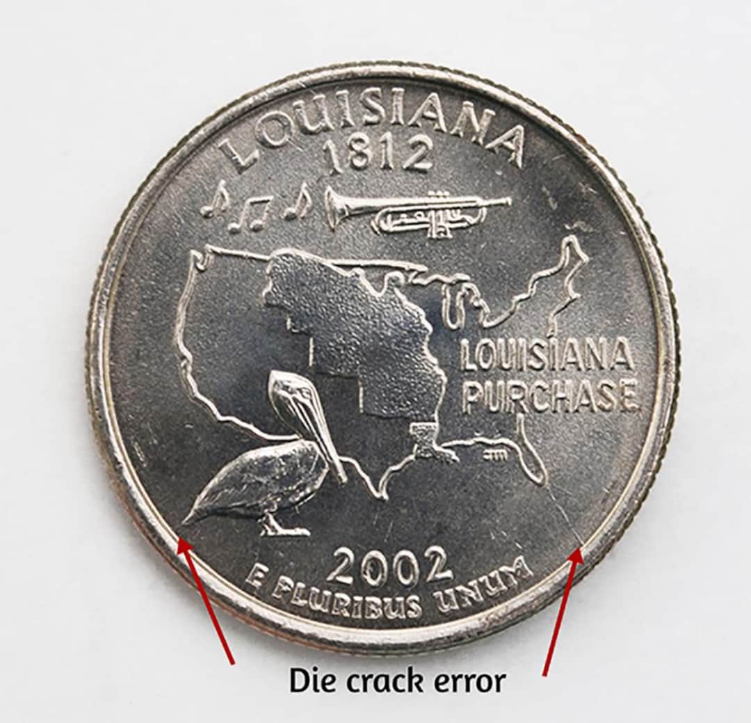 2002 P Louisiana State Die Crack Error Quarter - Etsy