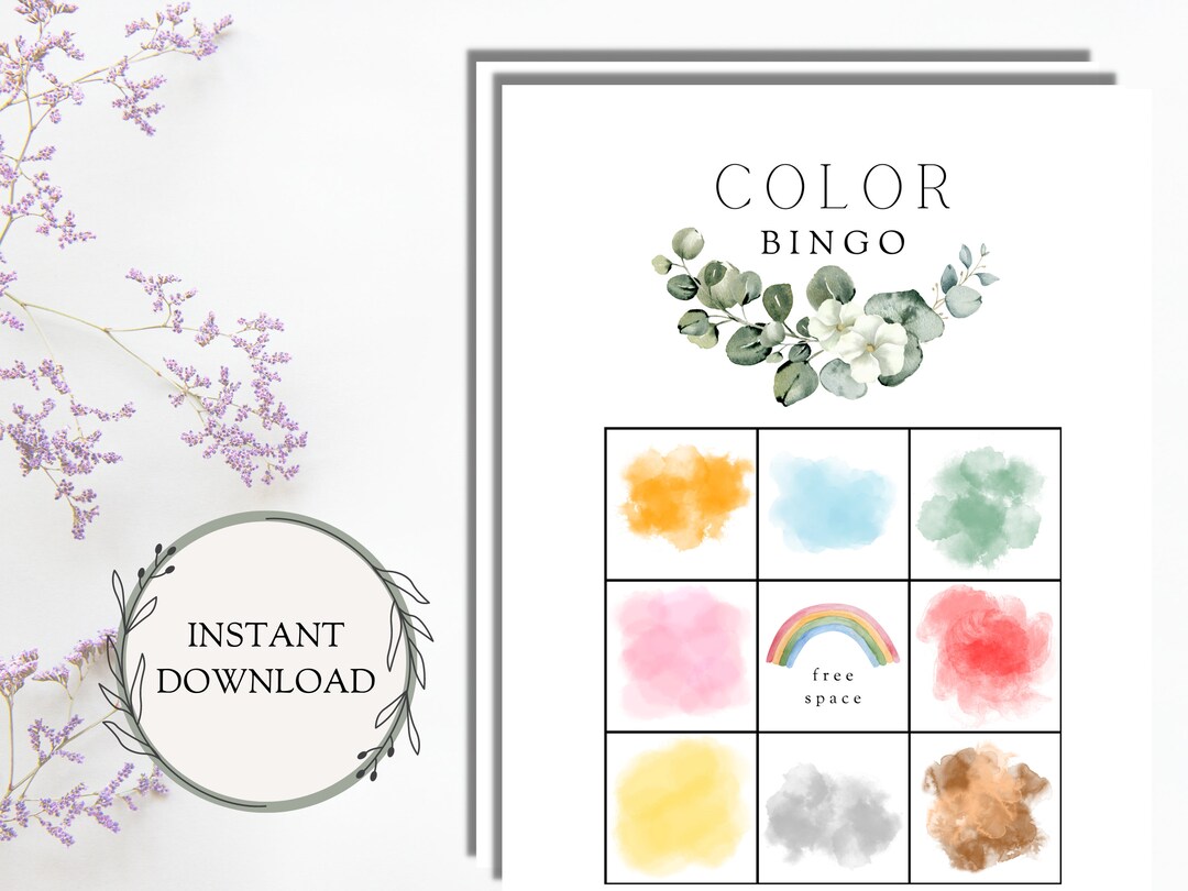 Color Bingo Game for Preschool + Kindergarten | Digital Download - Etsy
