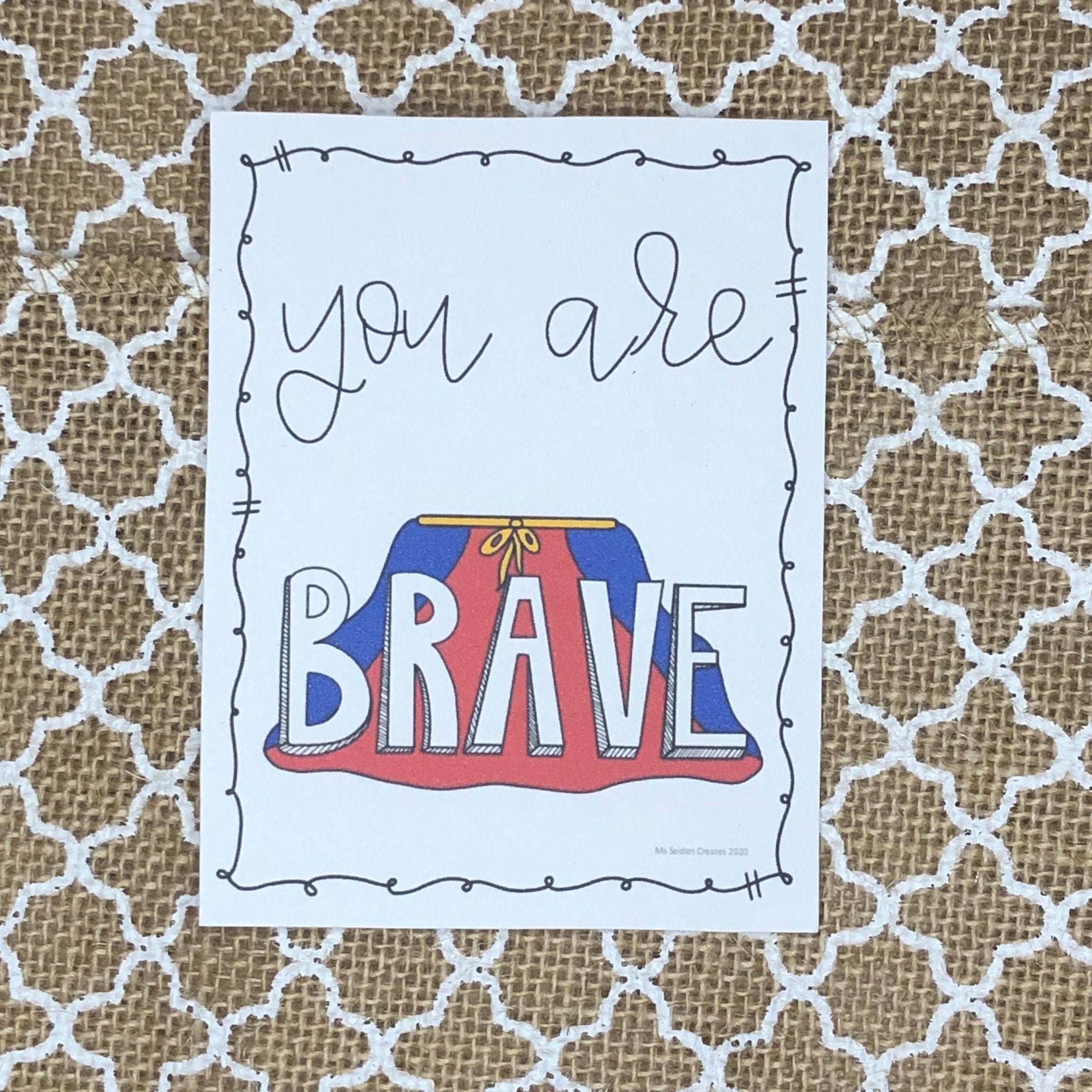 You Are Brave Poster - Etsy