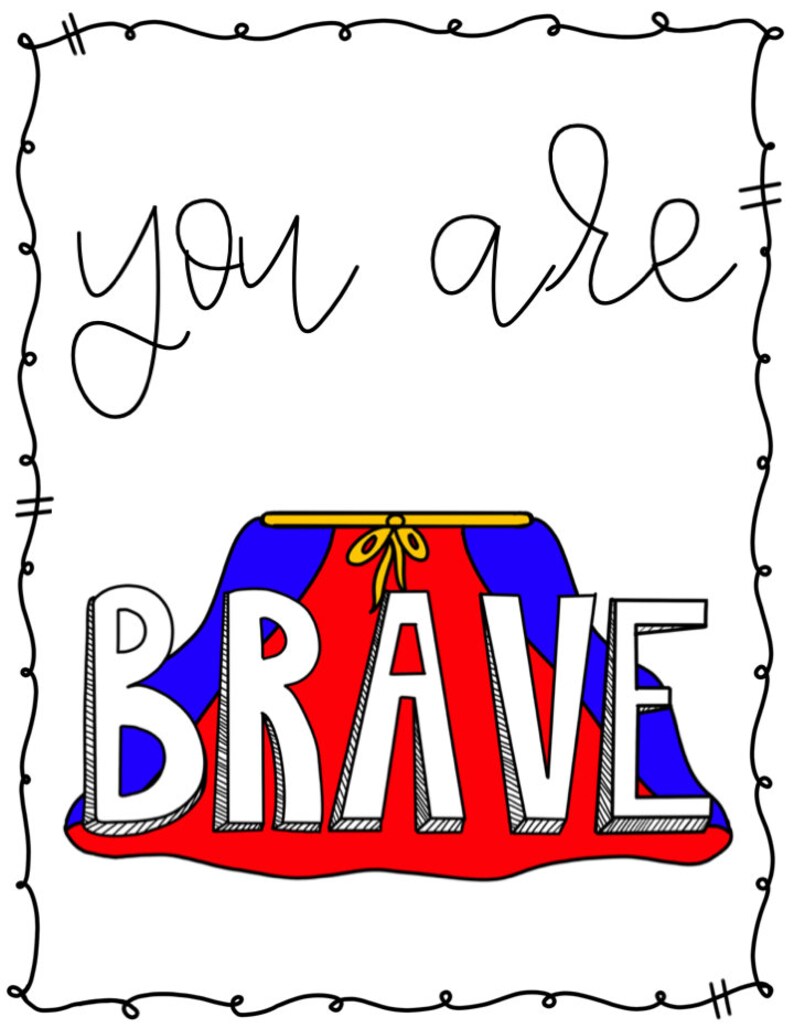 You Are Brave Poster - Etsy
