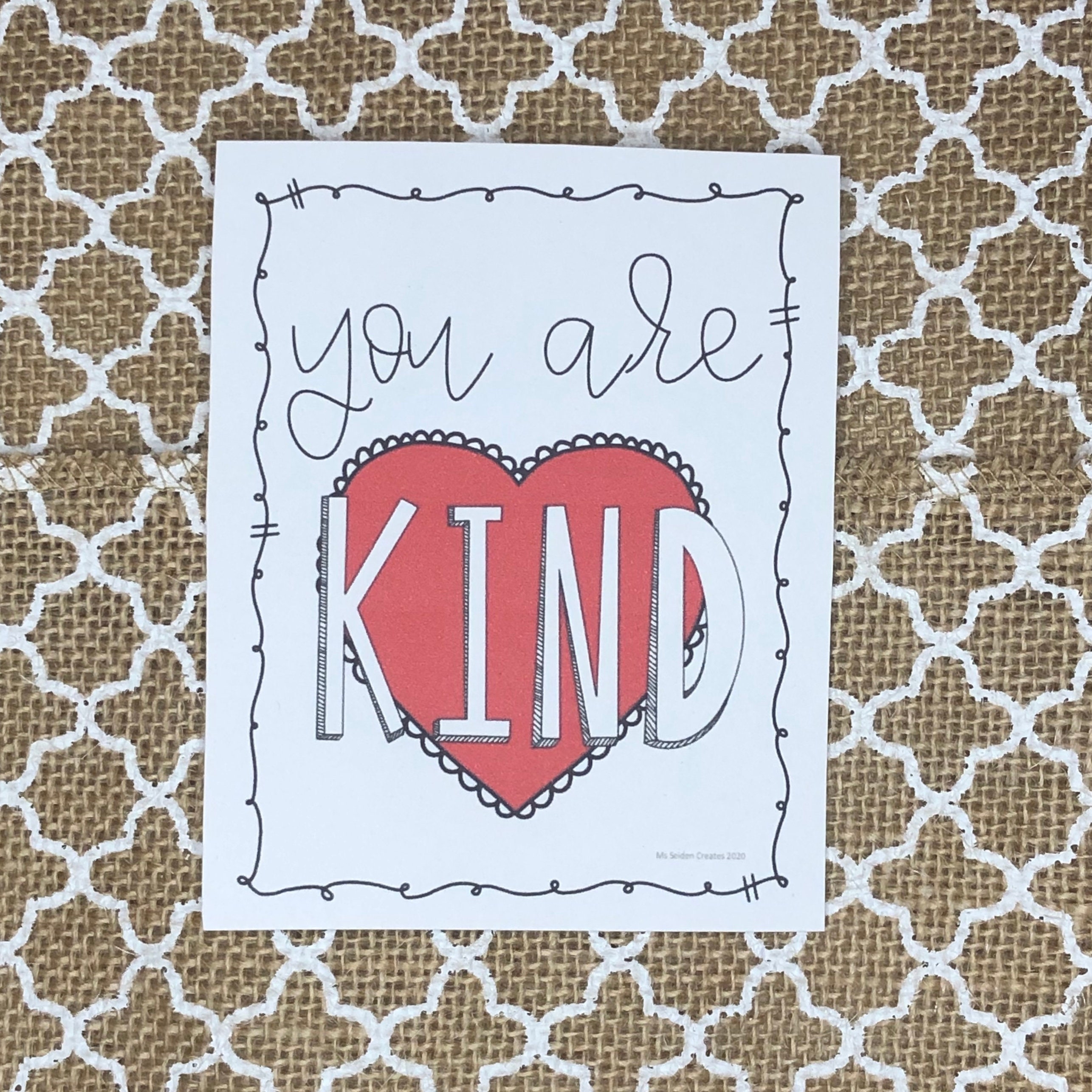 You Are Kind Poster - Etsy