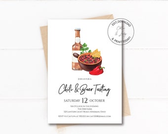 Editable and Printable Office Chili Cook off Invitation Flyer - Etsy