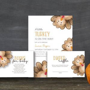 Little Turkey Baby Shower Bundle | A Little Turkey is on the Way Baby ...