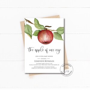 Apple Baby Shower Welcome Sign | Apple Party Sign | Printable Baby ...
