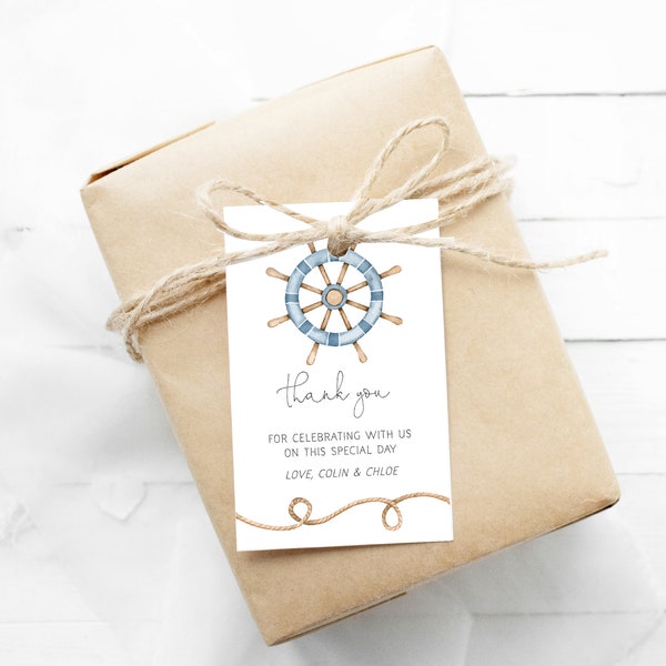 Nautical Favor Tag - Etsy