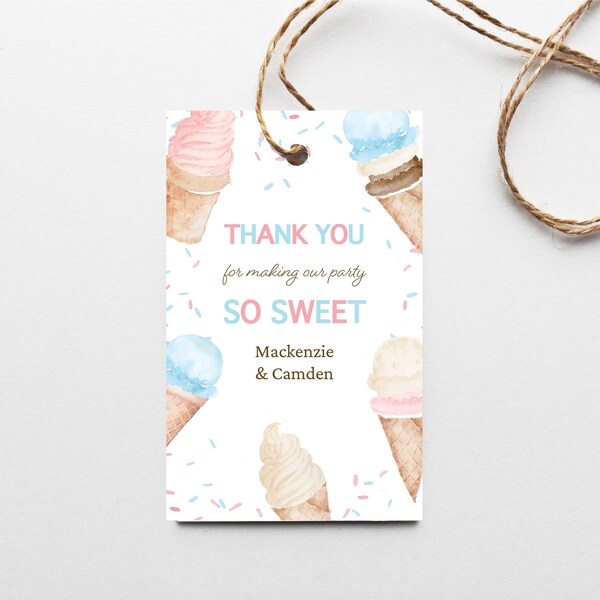 Ice Cream Tag - Etsy